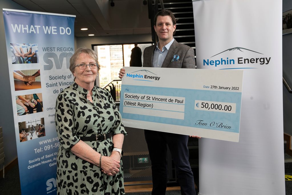 Nephin Energy Donates €50,000 to SVP West Region to help the most ...