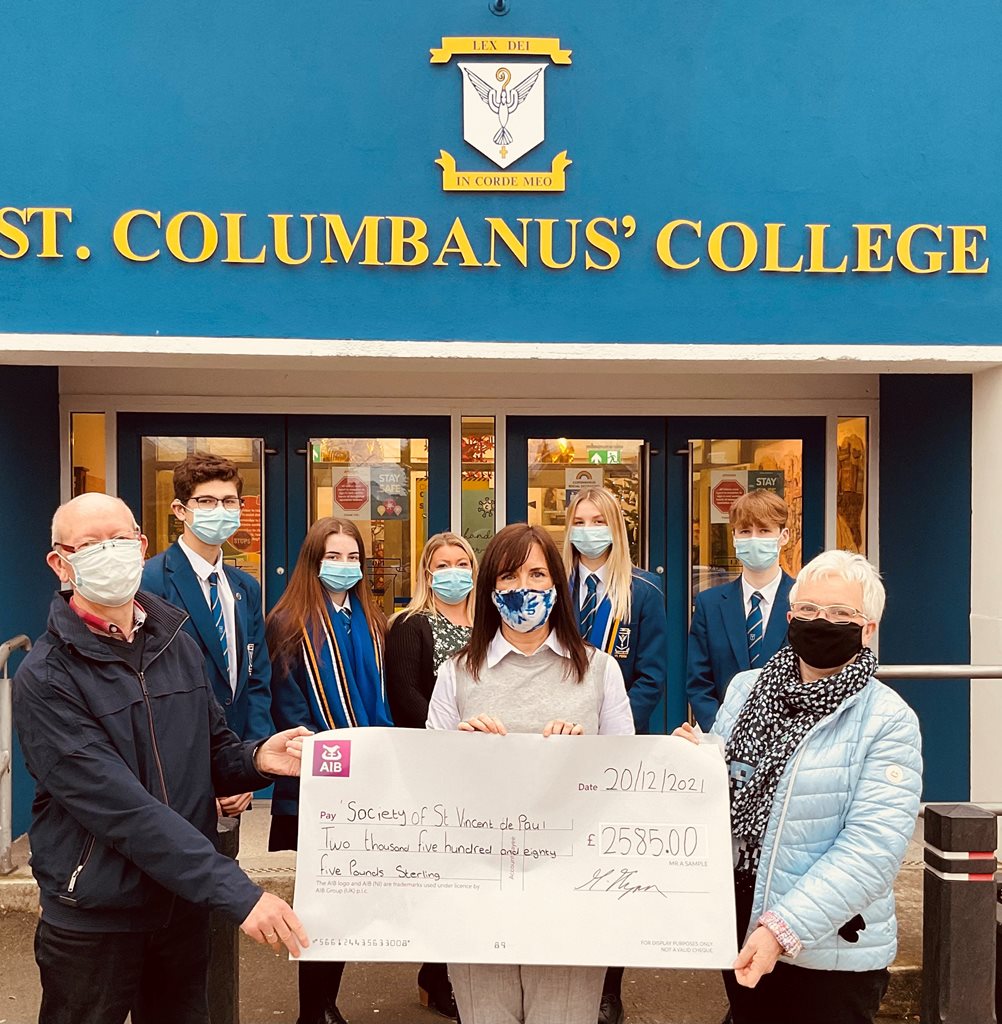 St Columbanus College, Bangor raised £2,585 for SVP this Christmas - Society of St. Vincent de Paul